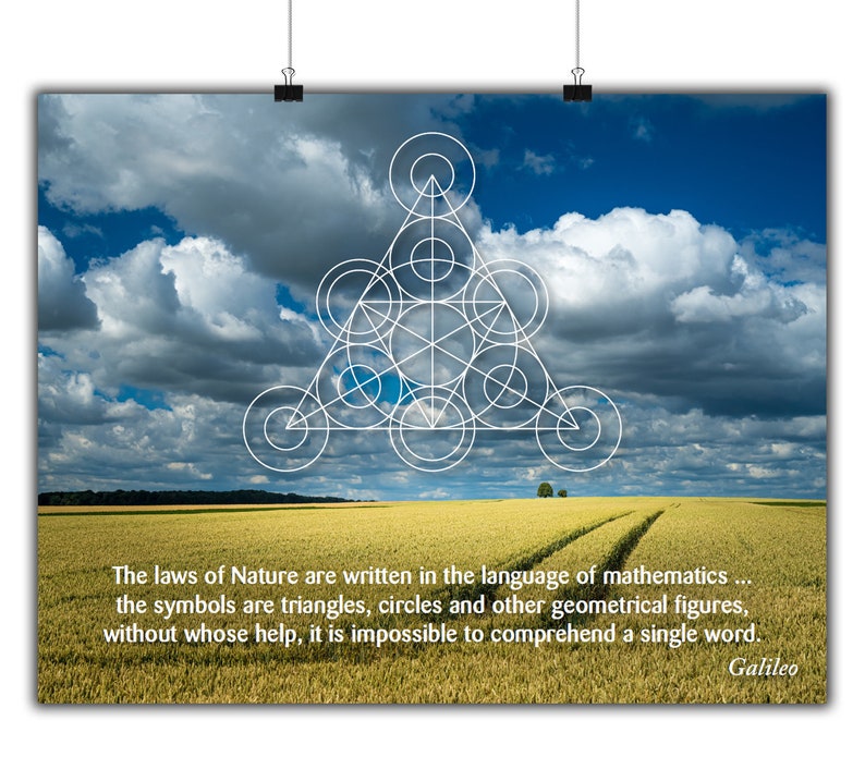 Galileo Math Poster Quote Printable Poster Maths - Etsy