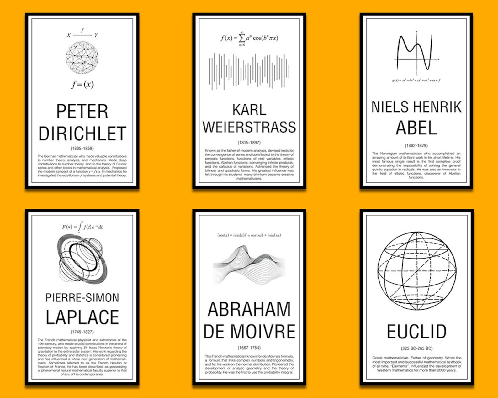 Posters of 43 Mathematicians Bundle Offer - Etsy