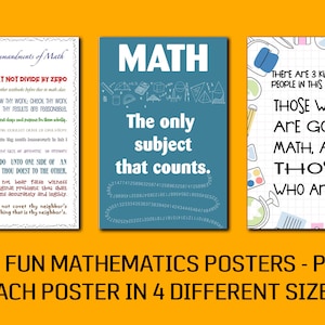22 Funny Mathematics Posters - Bundle Offer - Etsy