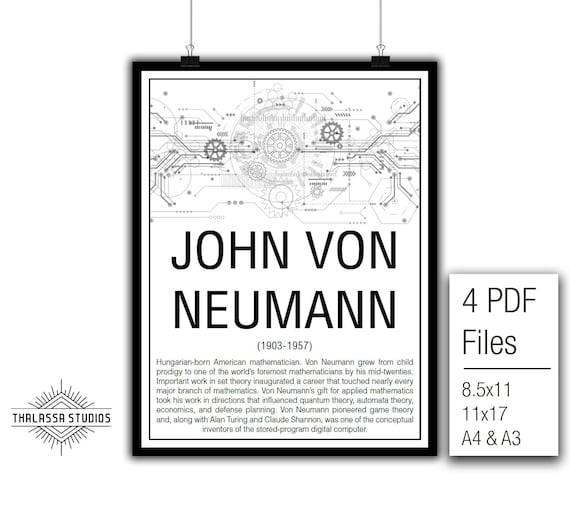 John Von Neumann Science Poster Printable Poster Science - Etsy