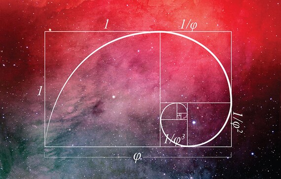 Golden Spiral Math Poster | Etsy