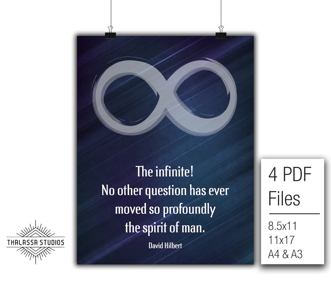 Infinite, Math Poster, Quote, Mathematics, Printable Poster, Maths ...