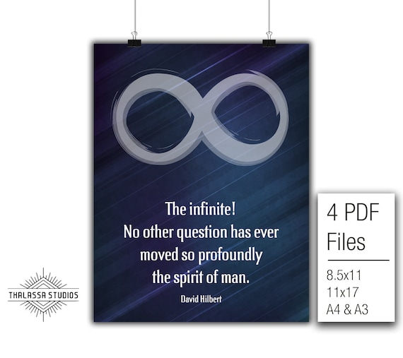 Infinite Math Poster Quote Mathematics Printable Poster | Etsy