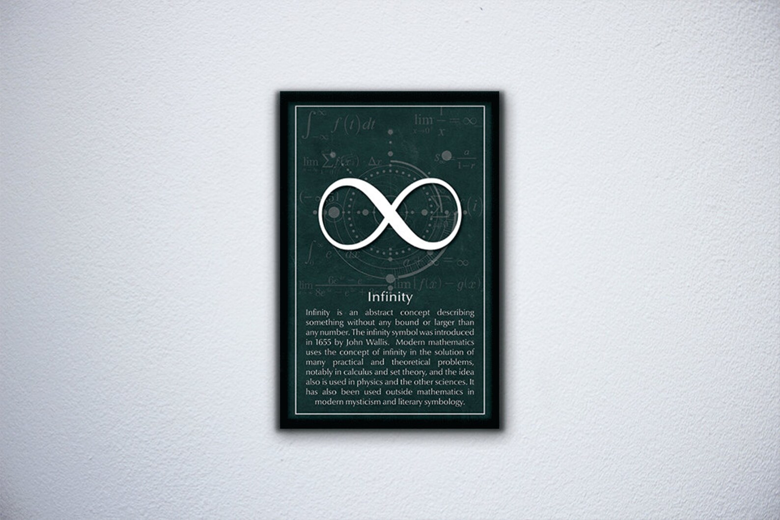 Math Poster Infinity Calculus Printable Poster Maths | Etsy