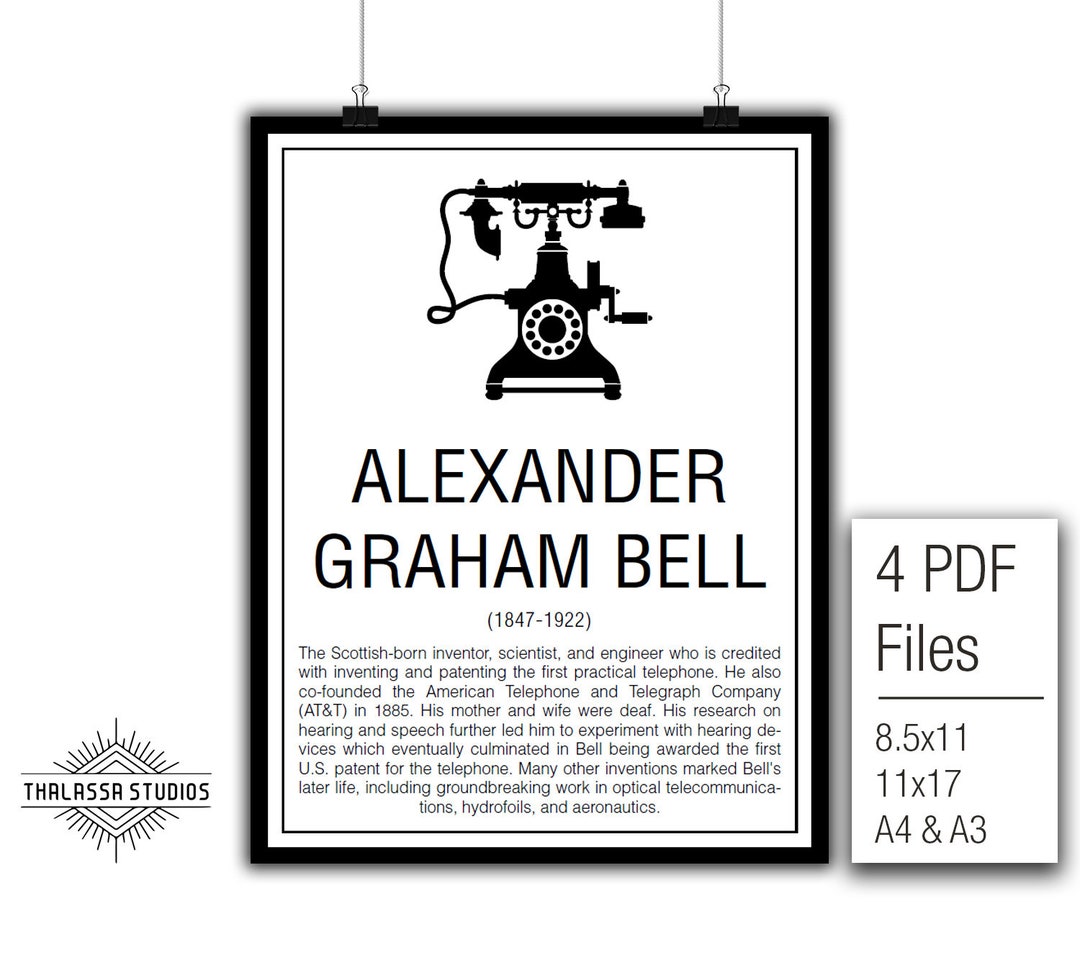 Alexander Graham Bell, Science Poster, Printable Poster, Science ...