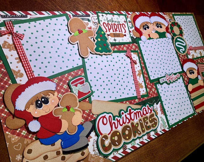 Christmas Cookies Scrapbook Pages Layout Christmas Die Cuts Presents ...