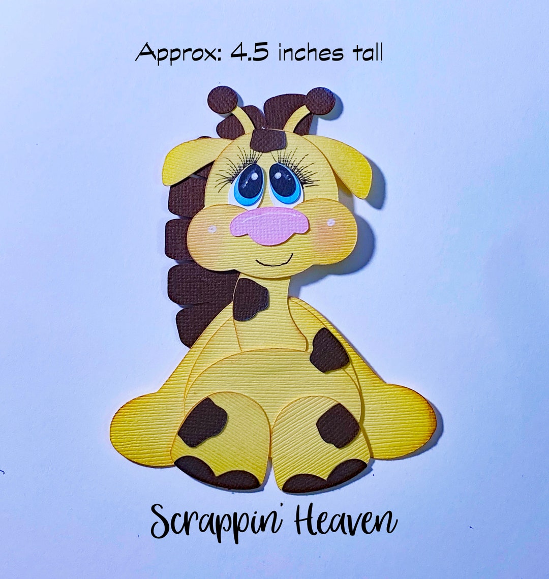 Giraffe Die Cut, Animal Zoo, Layered Die Cut, Premade Paper Piecing ...