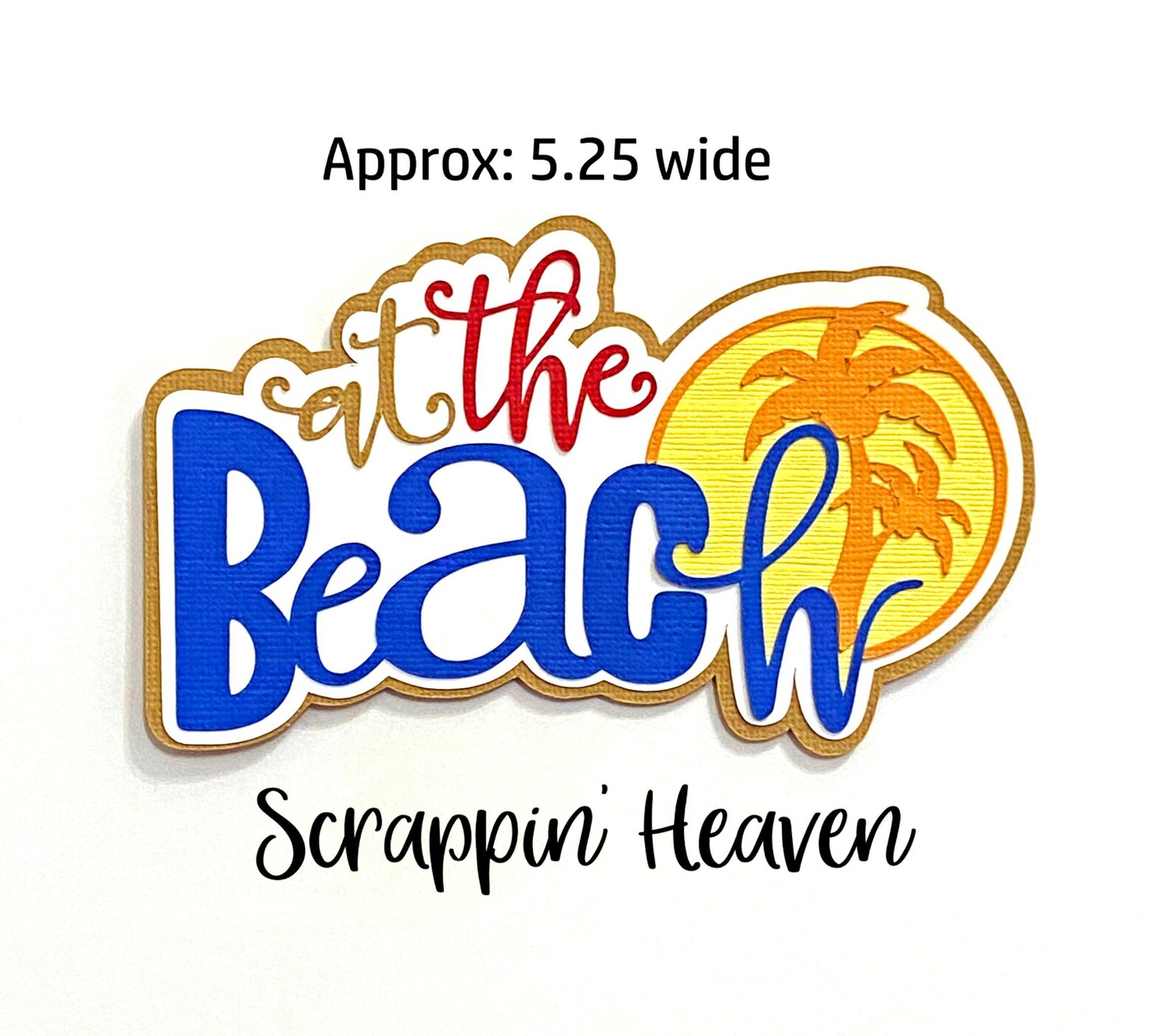 At the Beach Title Die Cut, Summer Die Cut, Beach Title, Layered Die ...