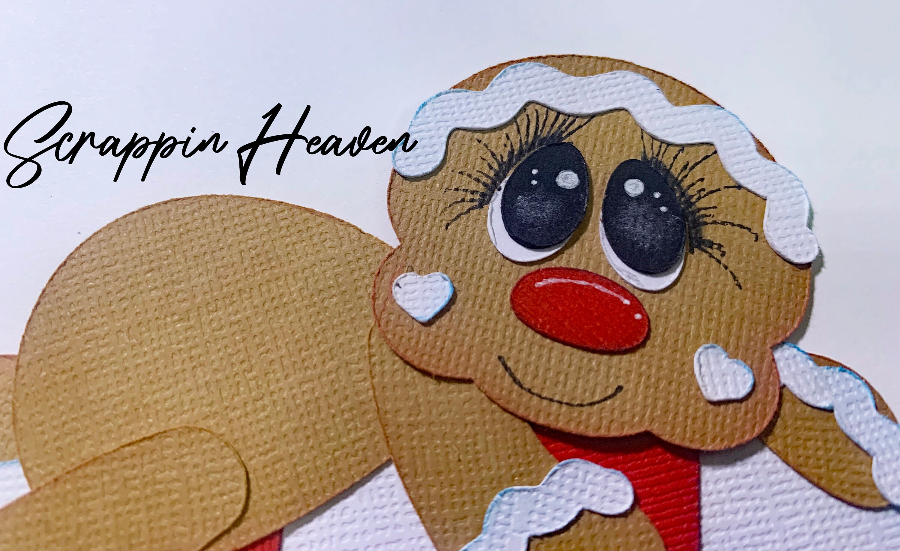 Gingerbread Man Candy Cane Die Cut, Christmas Die Cut, Layered Die Cut ...