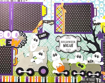 Happy Birthday Bears Layout, 2 Premade Scrapbook Pages Layout Paper ...