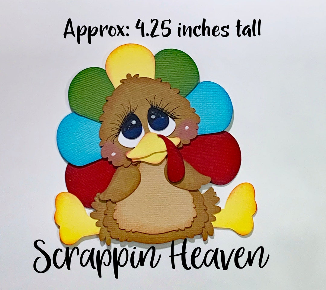 Turkey Die Cut, Thanksgiving, Layered Die Cut, Premade Paper Piecing ...
