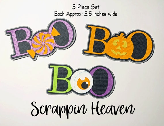 Boo Title Die Cut Halloween Die Cut Layered Die Cut Premade | Etsy