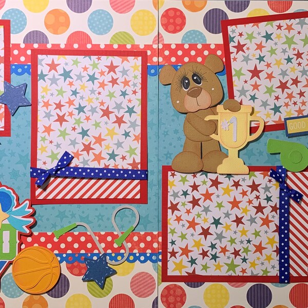 School Scrapbook Layout - Etsy