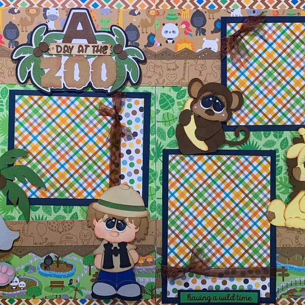 Zoo Scrapbook Pages - Etsy