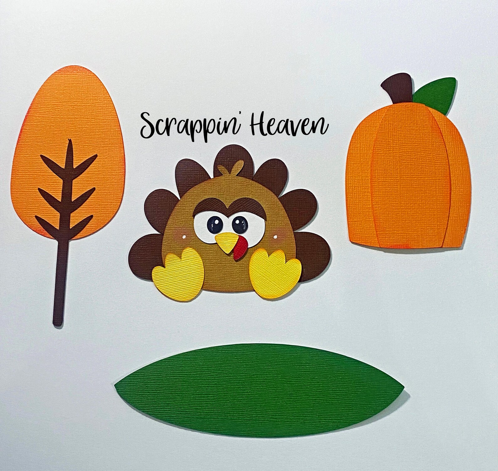 Plump Turkey Die Cut, Thanksgiving, Layered Die Cut, Premade Paper ...