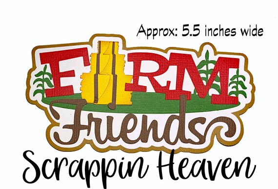Farm Friends Title Die Cut Hay Die Cut Kids Title Layered | Etsy