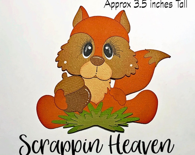 Fox Die Cut, Autumn Fall Layered Die Cut, Animal,premade Paper Piecing ...