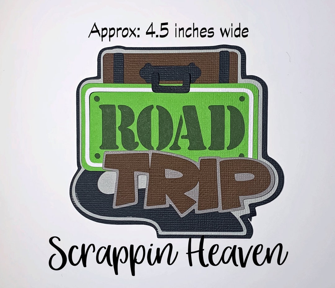 Road Trip Title Die Cut, Vacation Title, Layered Die Cut, Paper Piecing ...