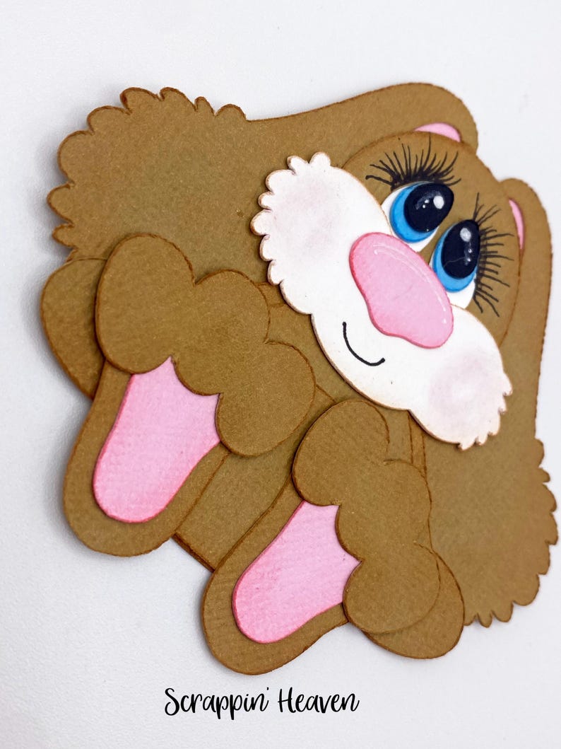 Floppy Ear Bunny Die Cut, Easter Die Cut, Layered Die Cut, Premade ...