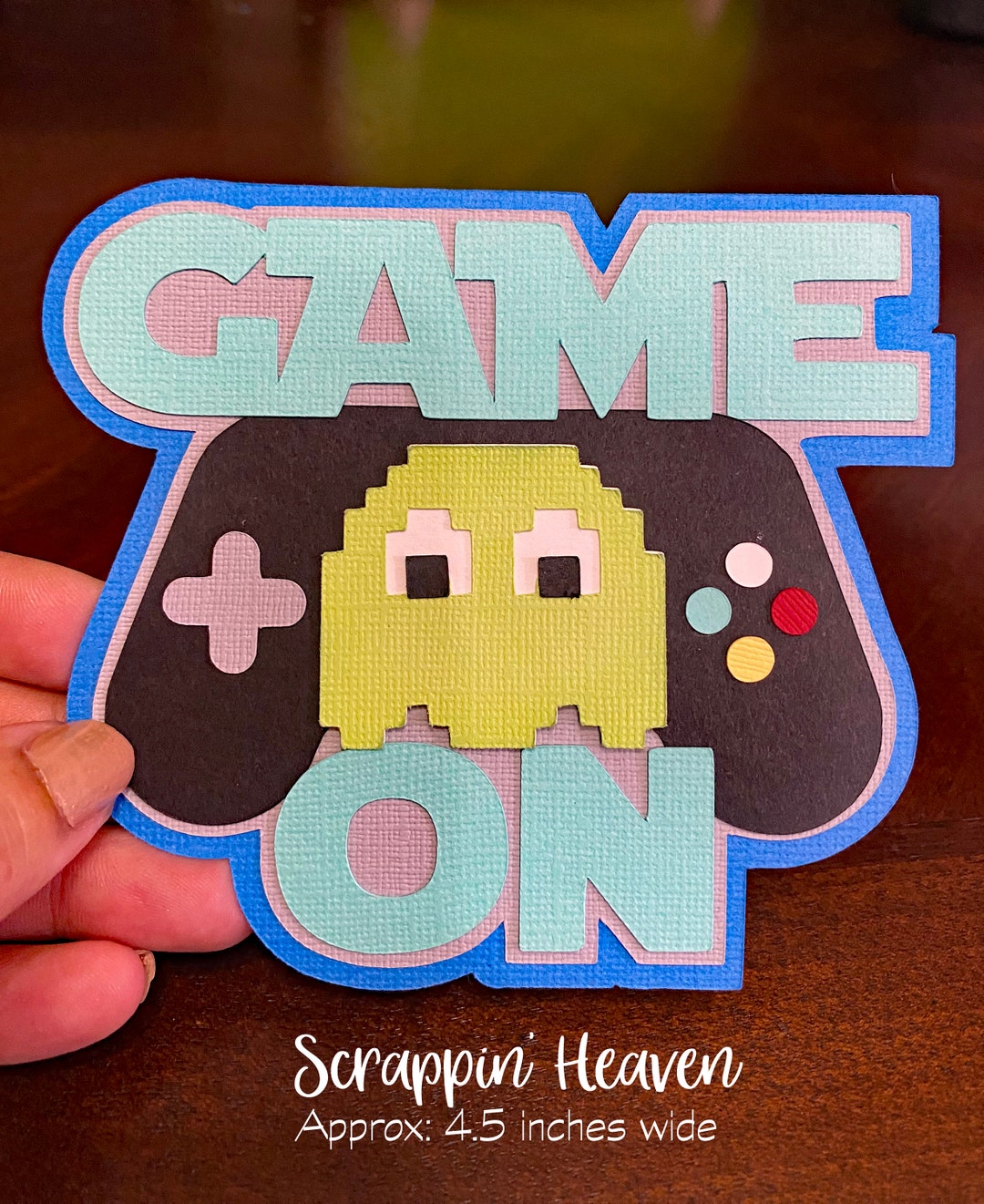 Game on Gamer Title Die Cut, Title, Layered Die Cut, Paper Piecing ...