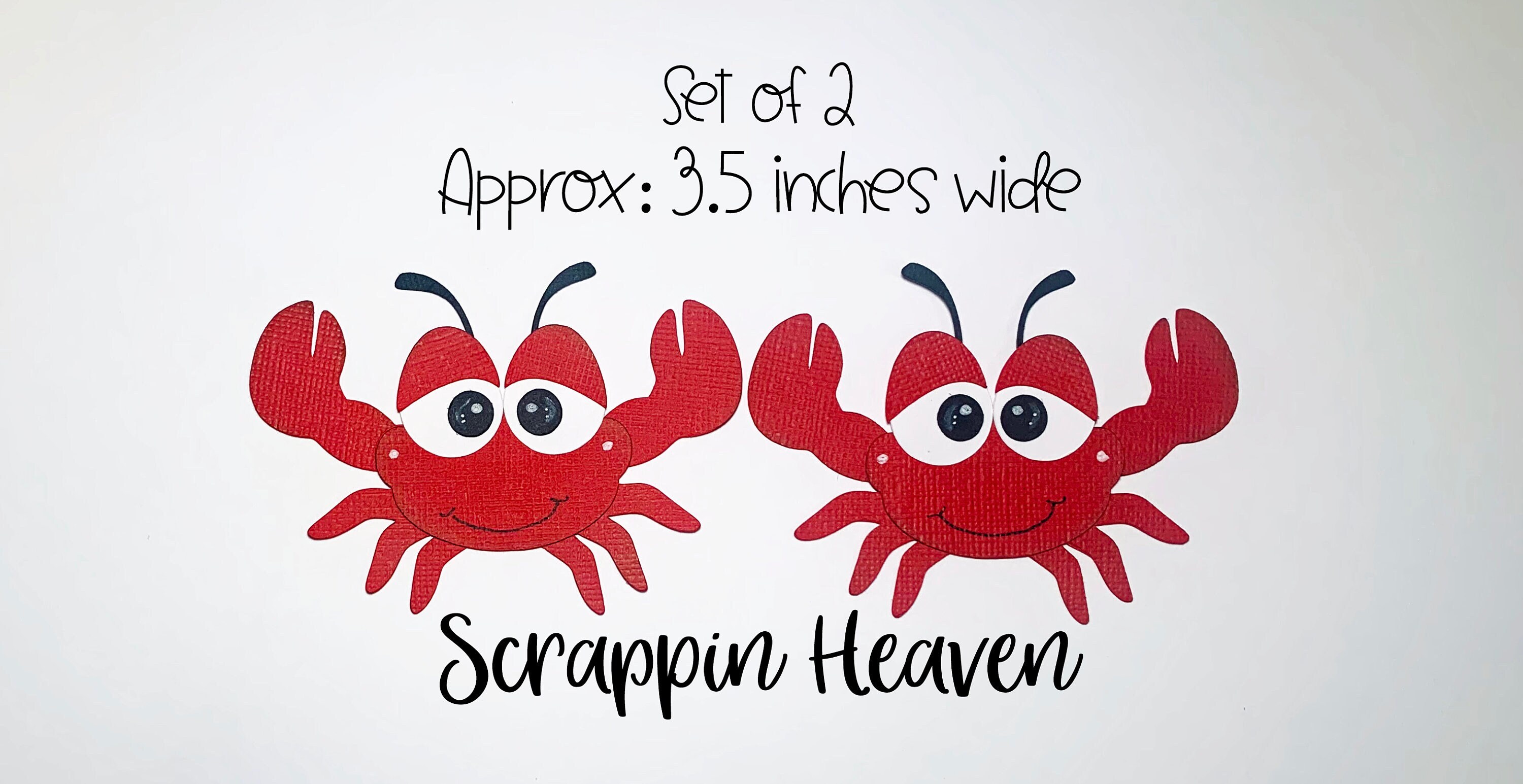 Red Crab Die Cut, Summer Die Cut, Beach, Layered Die Cut, Premade Paper ...