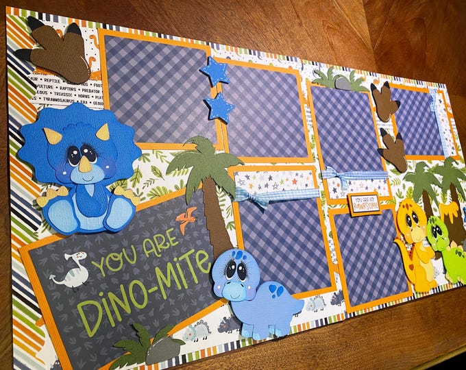 You Are Dino-mite Scrapbook Layout Pages Dinosaur Die Cuts ...