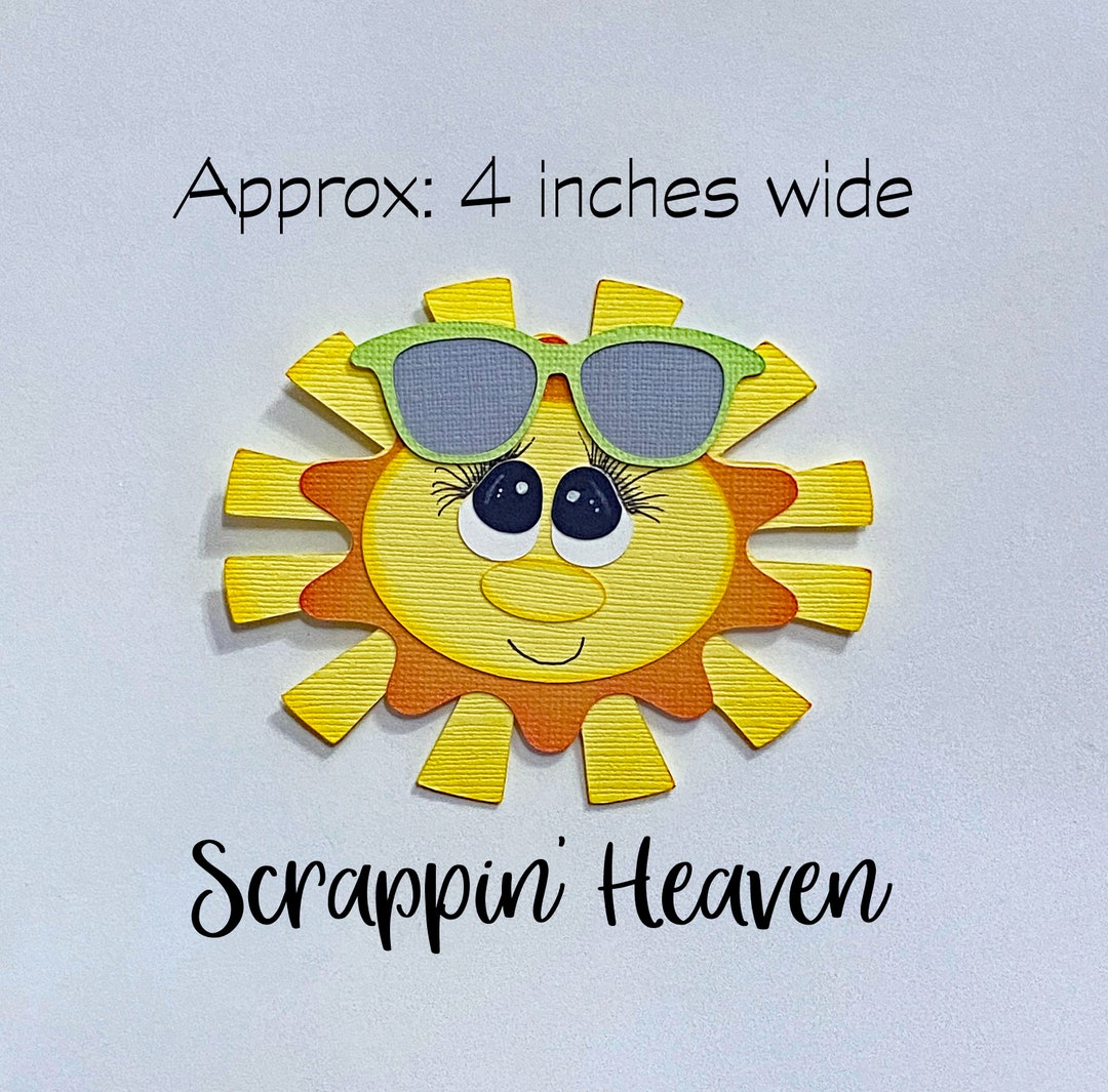 Sun Die Cut, Summer Die Cut, Beach, Layered Die Cut, Premade Paper ...