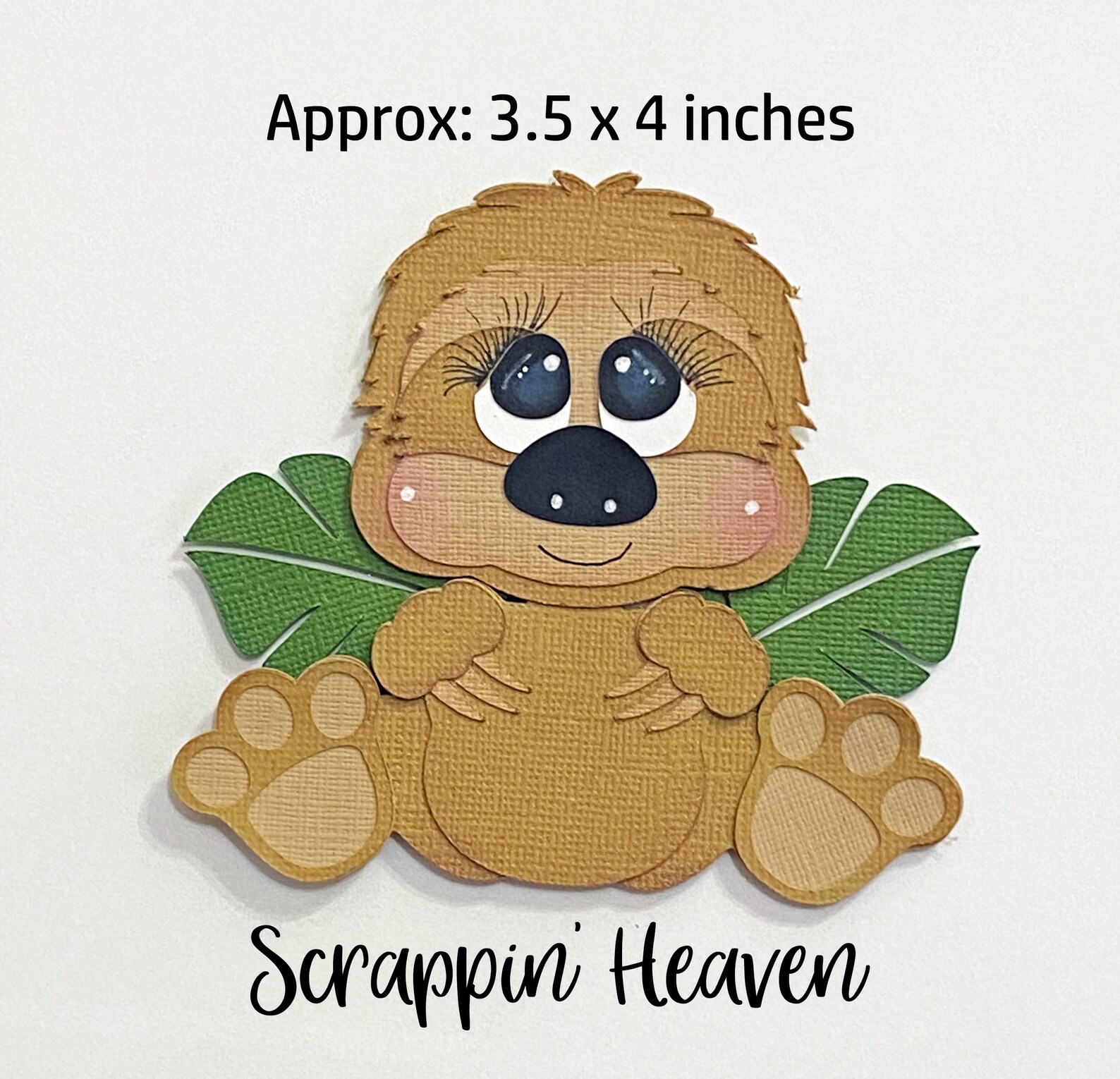 Sloth Die Cut, Animal Zoo, Layered Die Cut, Premade Paper Piecing ...