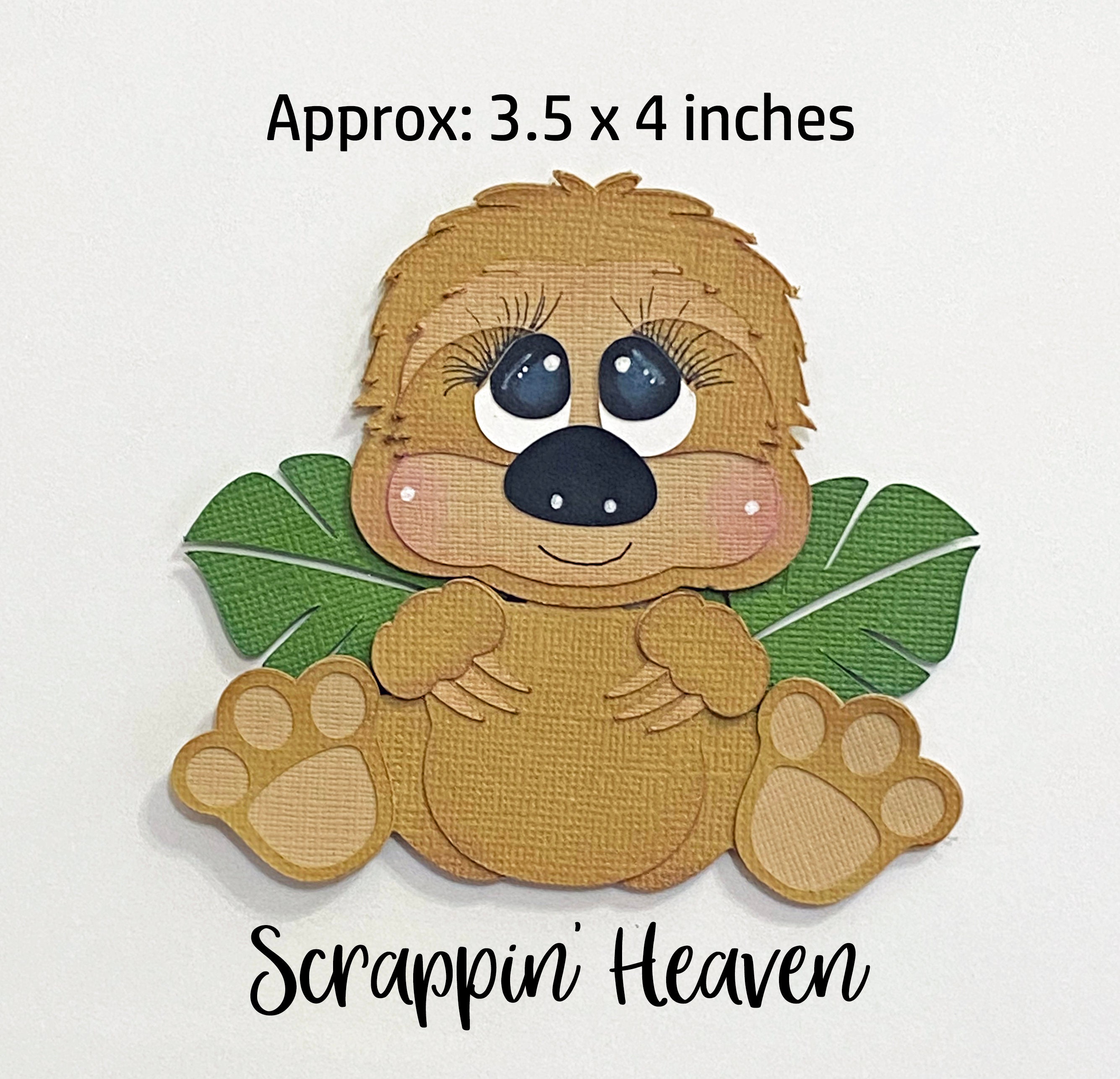 Sloth Die Cut, Animal Zoo, Layered Die Cut, Premade Paper Piecing ...