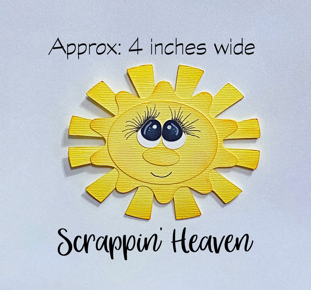 Sun Die Cut, Summer Die Cut, Beach, Layered Die Cut, Premade Paper ...