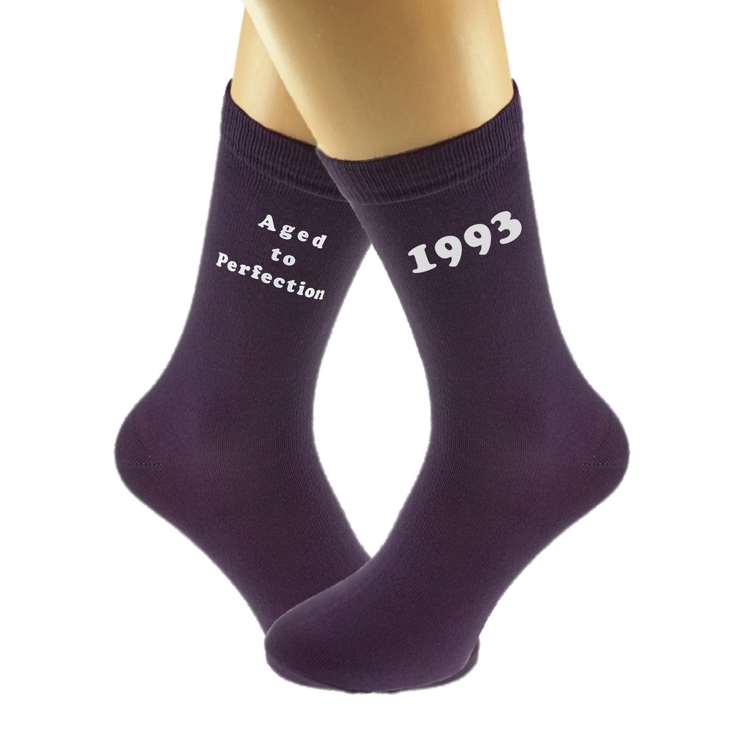 Aged to Perfection 1993 Printed in White Vinyl on Ladies Cotton Blend ...