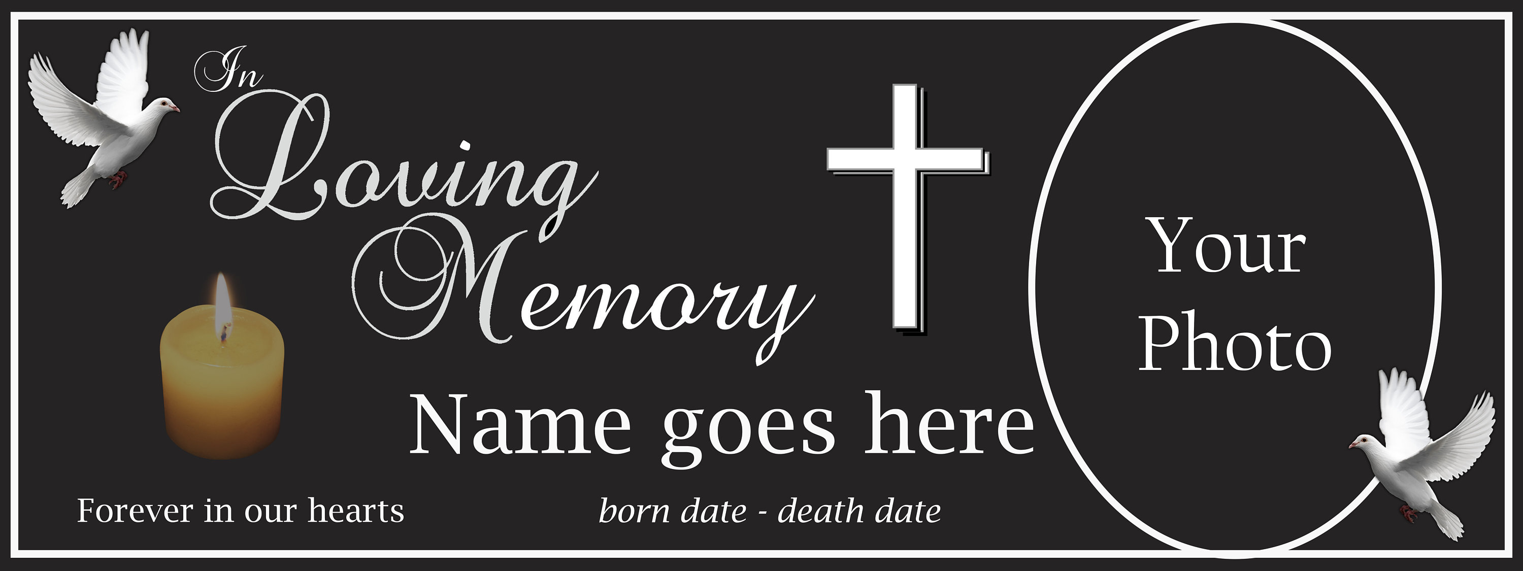 Large Memorial Banner - in Loving Memory - Etsy
