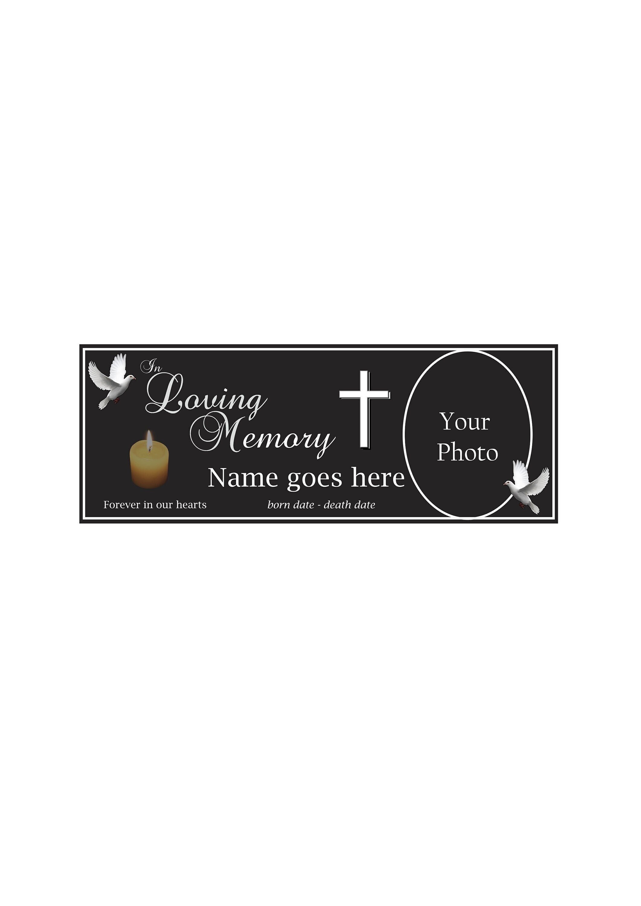 Large Memorial Banner - in Loving Memory - Etsy