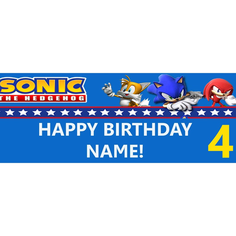 Sonic the Hedgehog Banner - Etsy