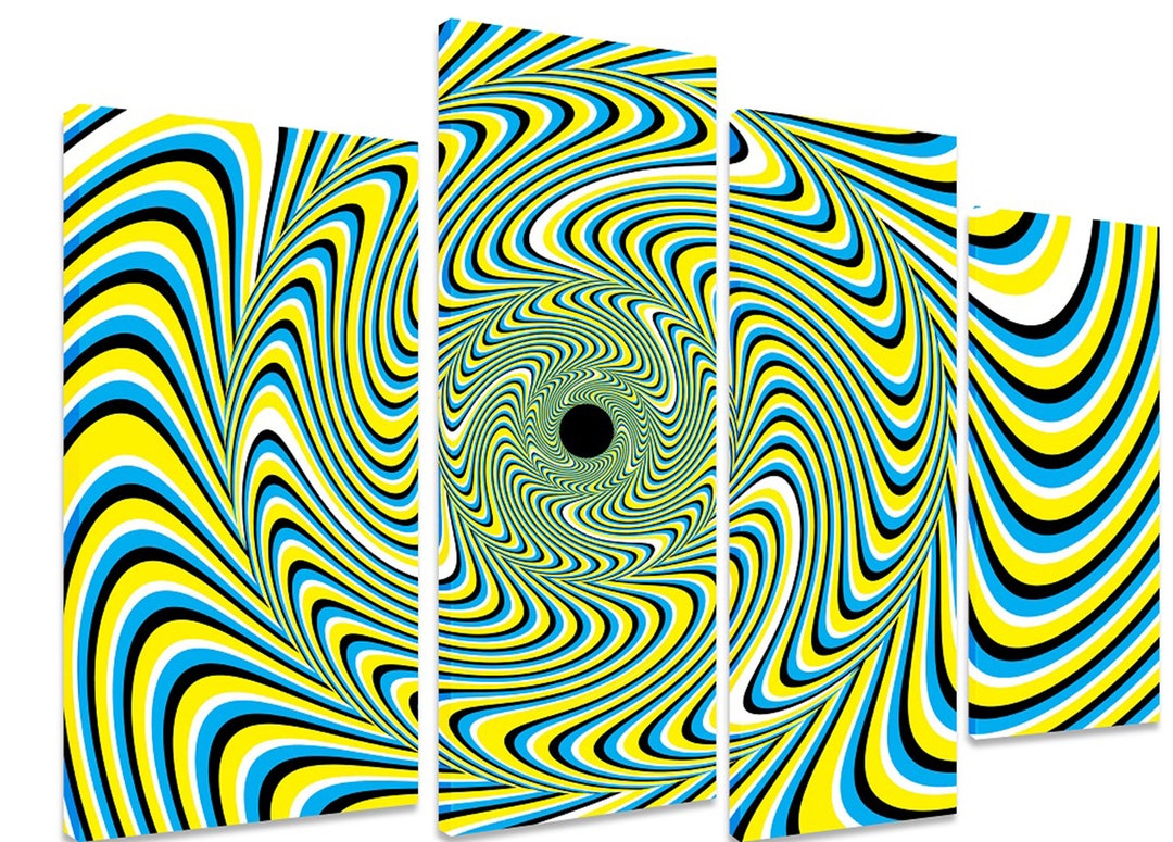 Psychedelic Mind Trip - Multi Split 4 Panel Canvas Artwork Art Print ...