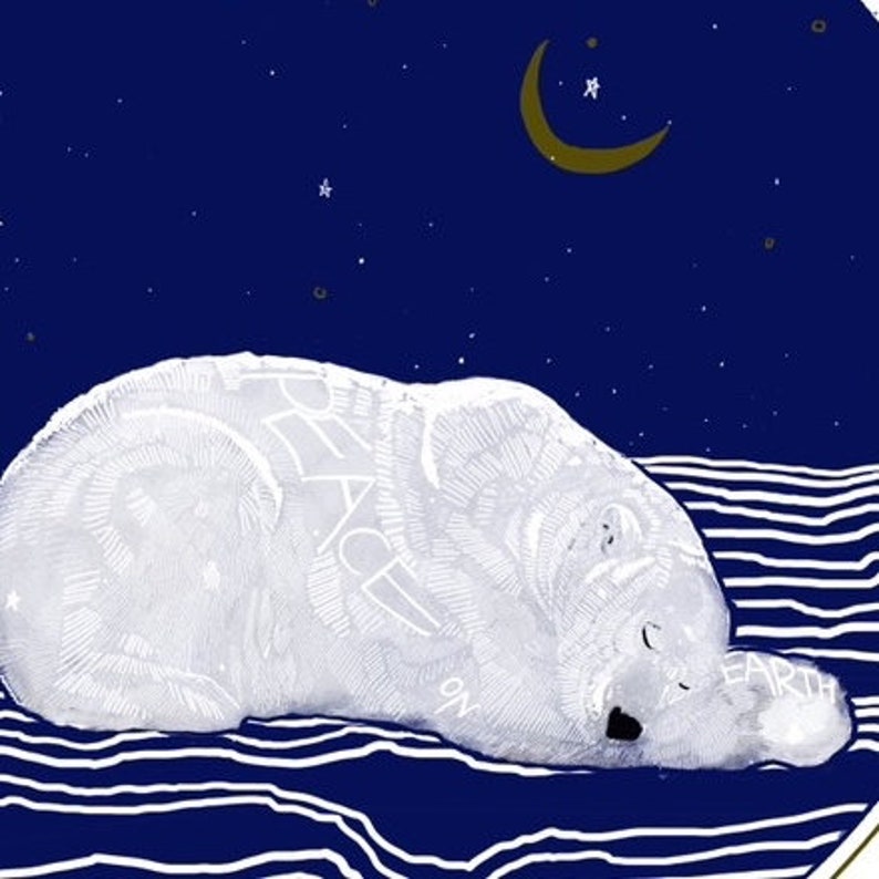 Christmas Cards Polar Bear Cards Original Art Christmas - Etsy