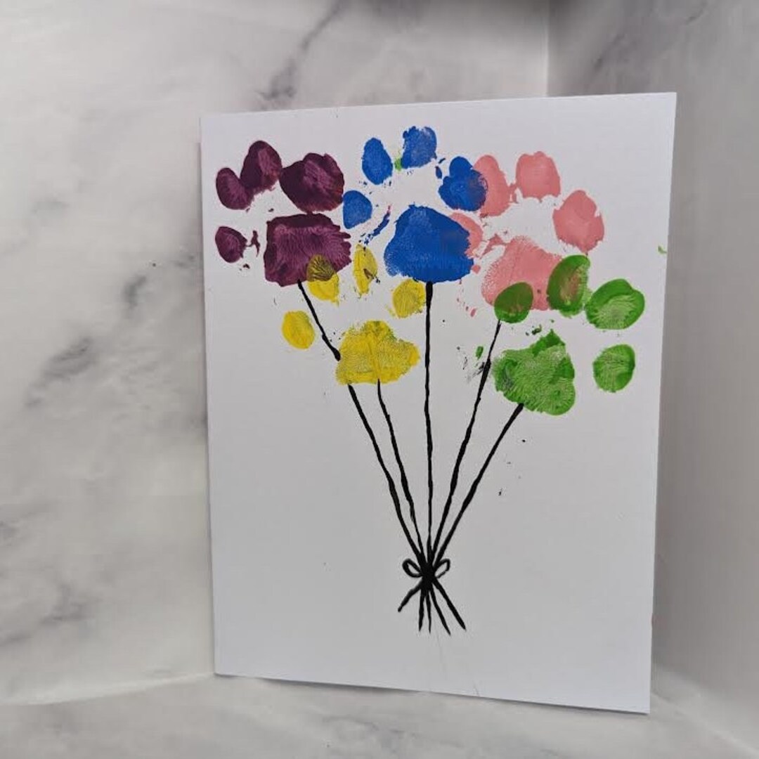 Paw Print Greeting Card - Balloon Bouquet - Etsy