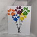 Paw Print Greeting Card - Balloon Bouquet - Etsy