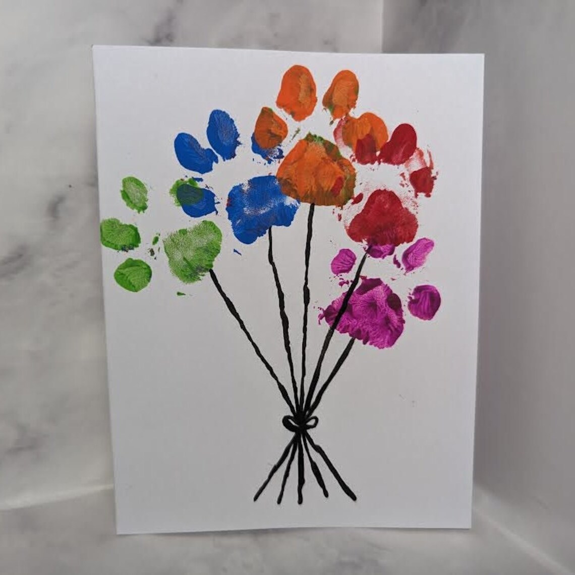Paw Print Greeting Card - Balloon Bouquet - Etsy