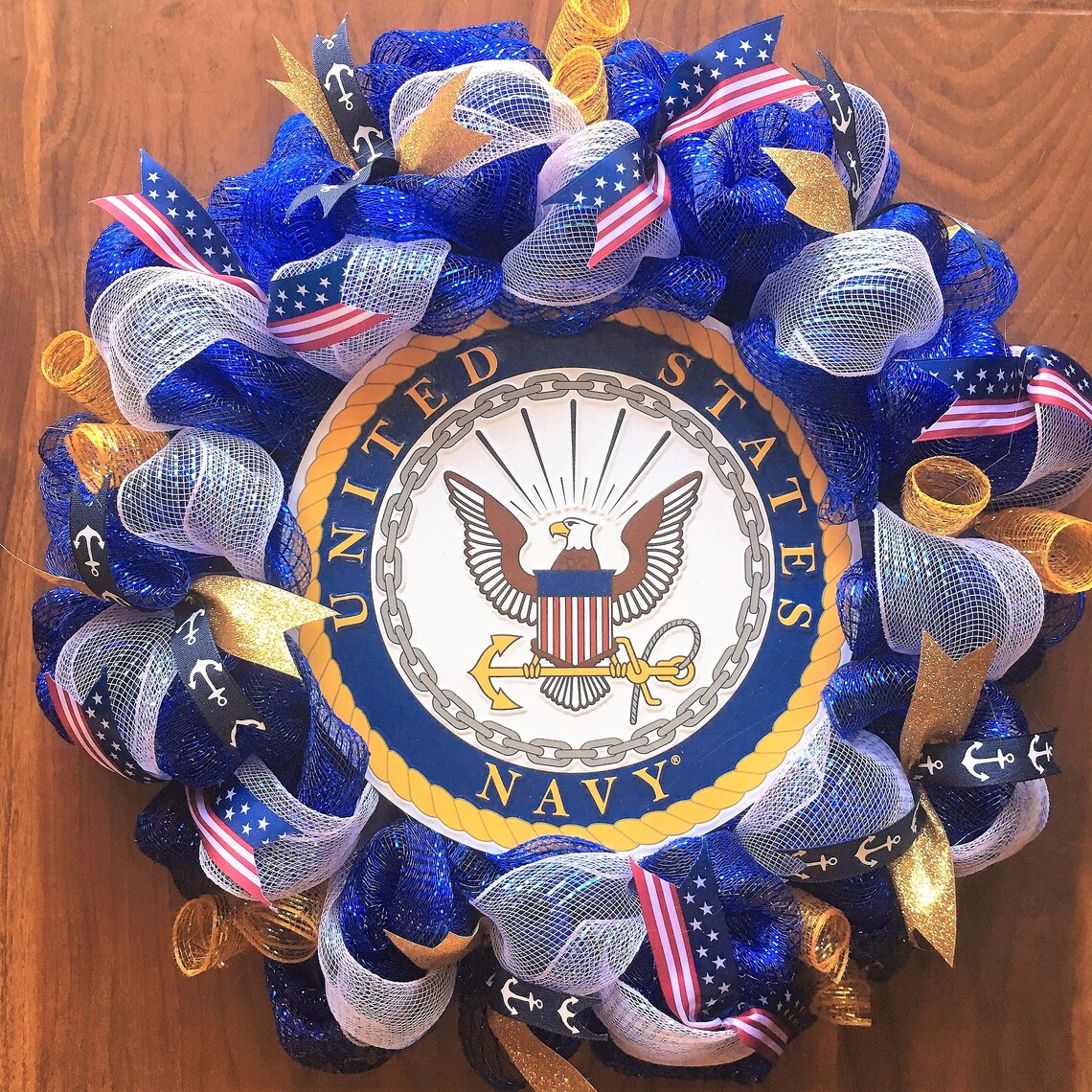 Navy Wreath - Etsy