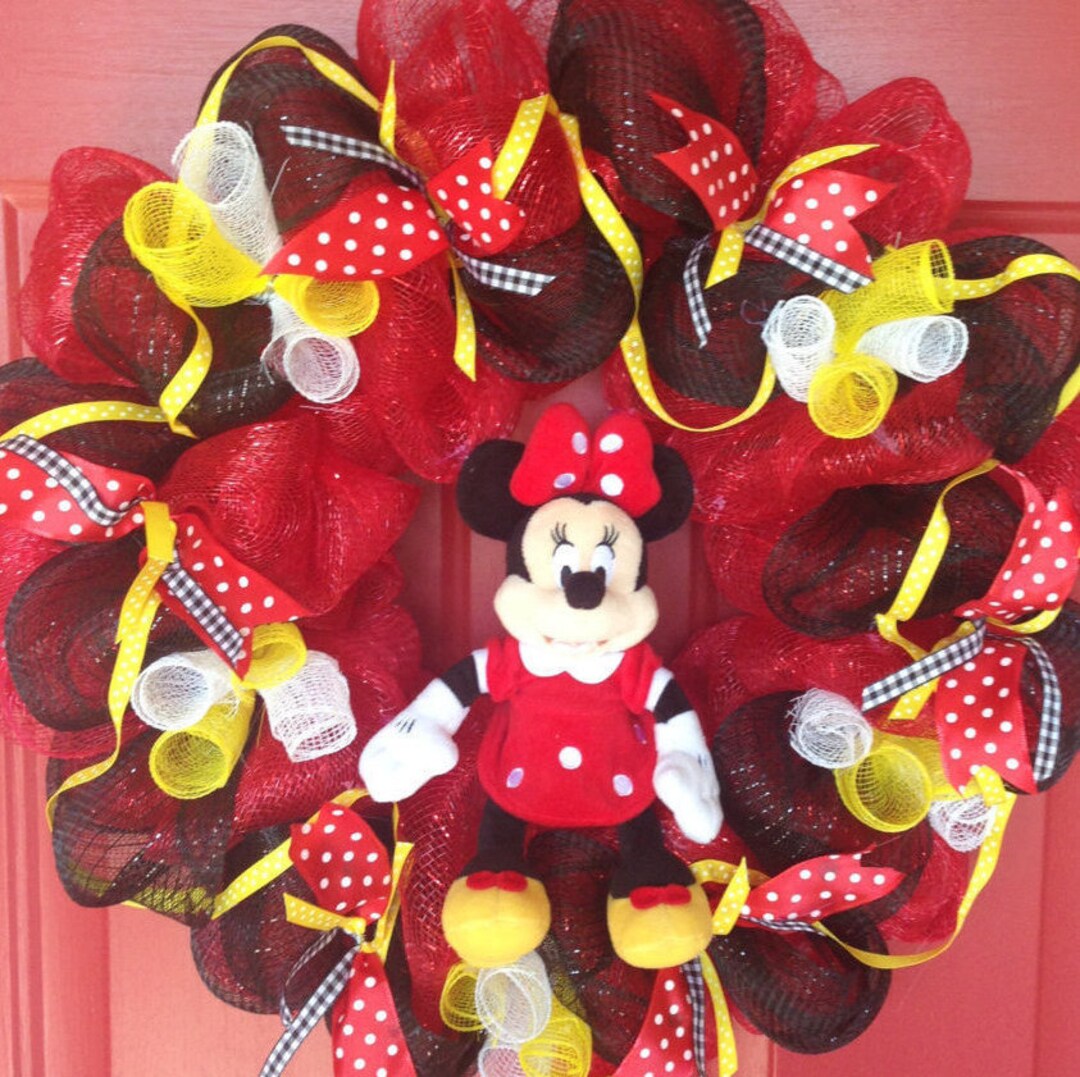 Minnie Mouse Wreath - Etsy