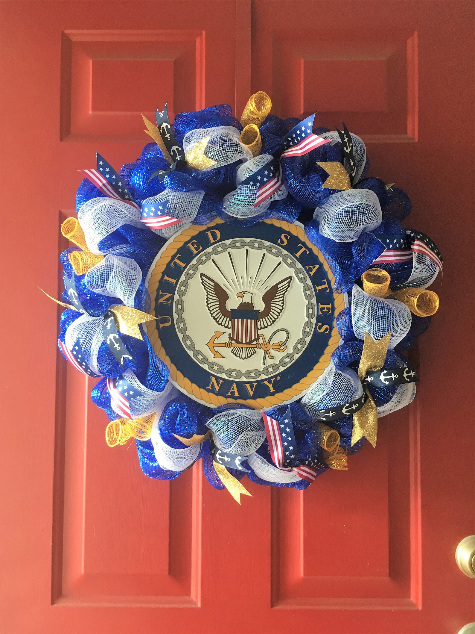 Navy Wreath - Etsy