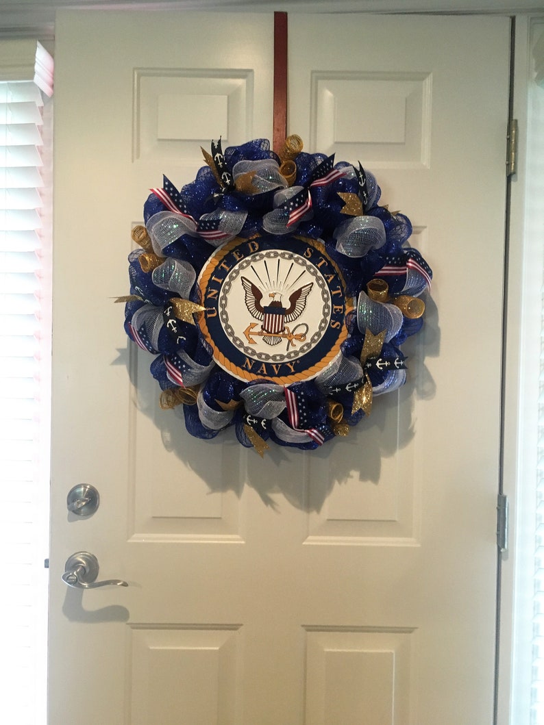 Navy Wreath - Etsy