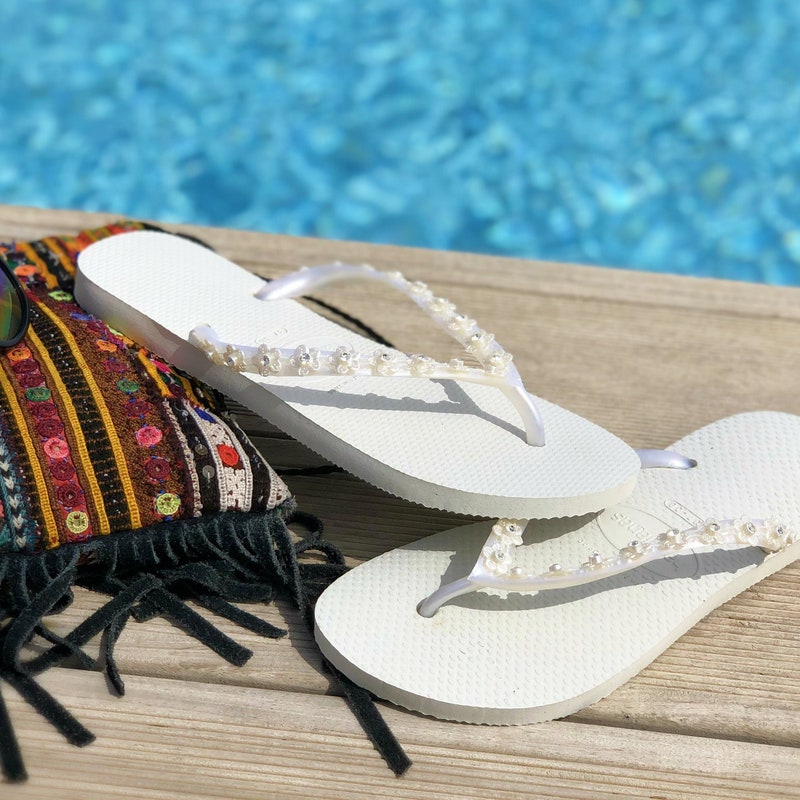 Bride Flip Flops - Etsy