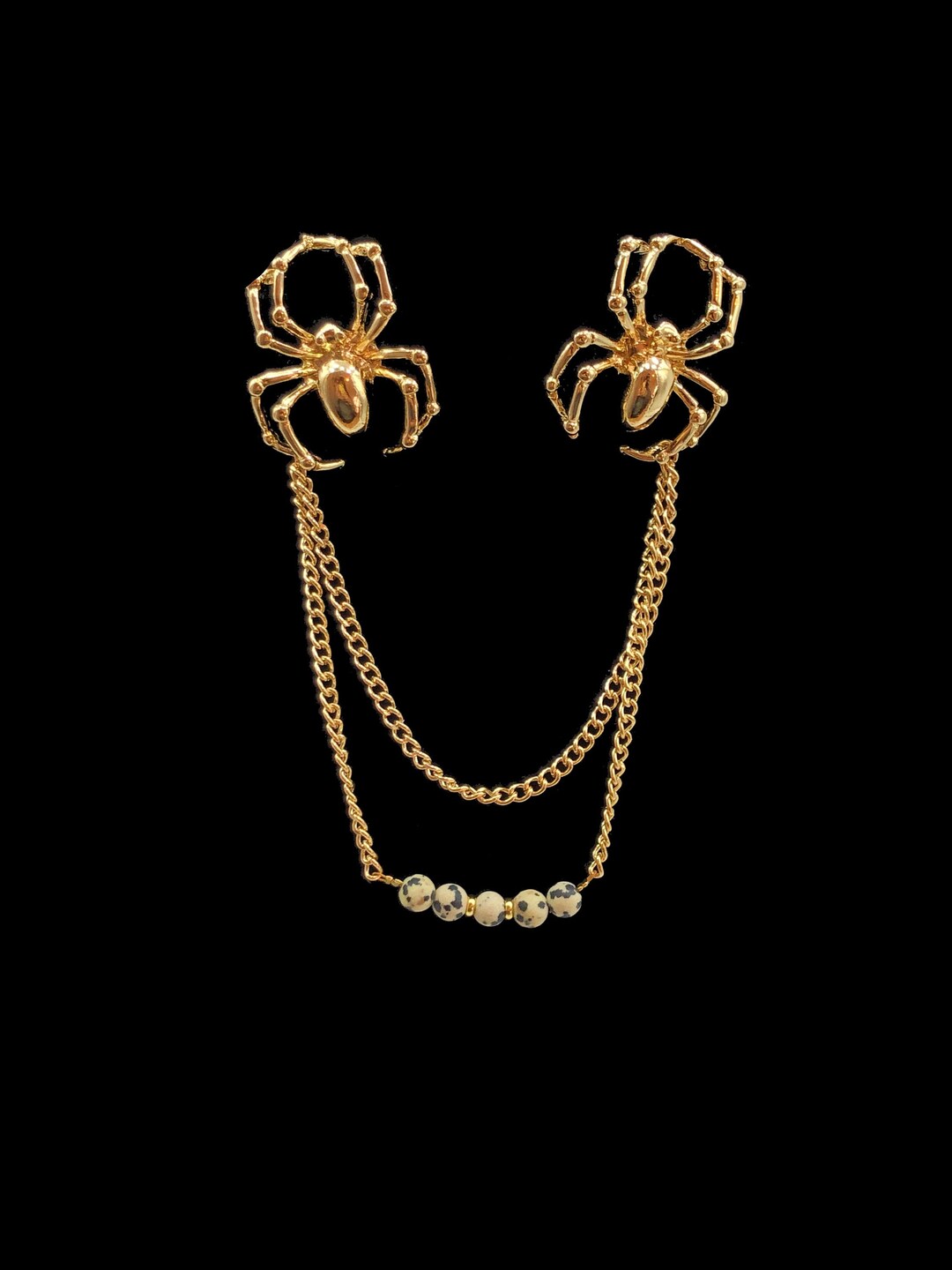 Spider Brooch Collar, Collar Pins, Spider Jewelry, Gemstone Brooch ...