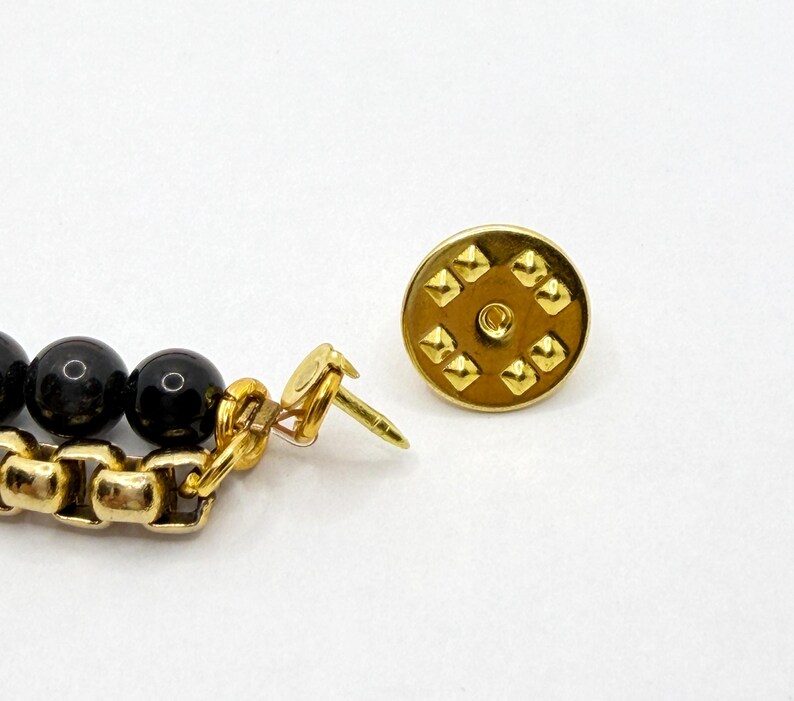 Chain Collar Brooch Suits Pin Clothes Jewelry With Onyx Stones - Etsy