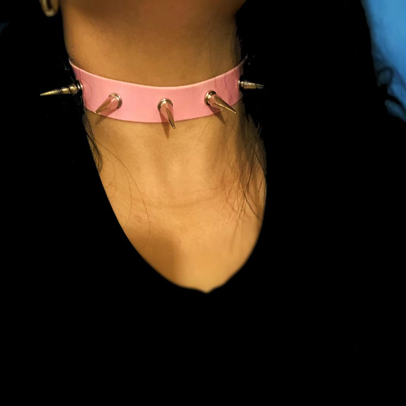 Pink Bondage Collar - Etsy