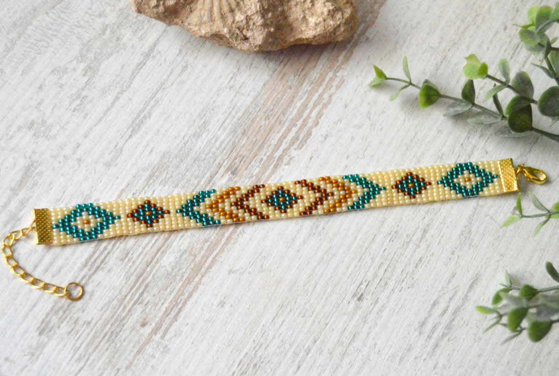 Bead Loom Bracelet Beaded Bracelet - Etsy