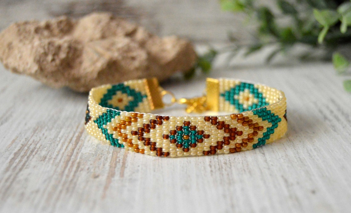 Bead Loom Bracelet Beaded Bracelet | Etsy