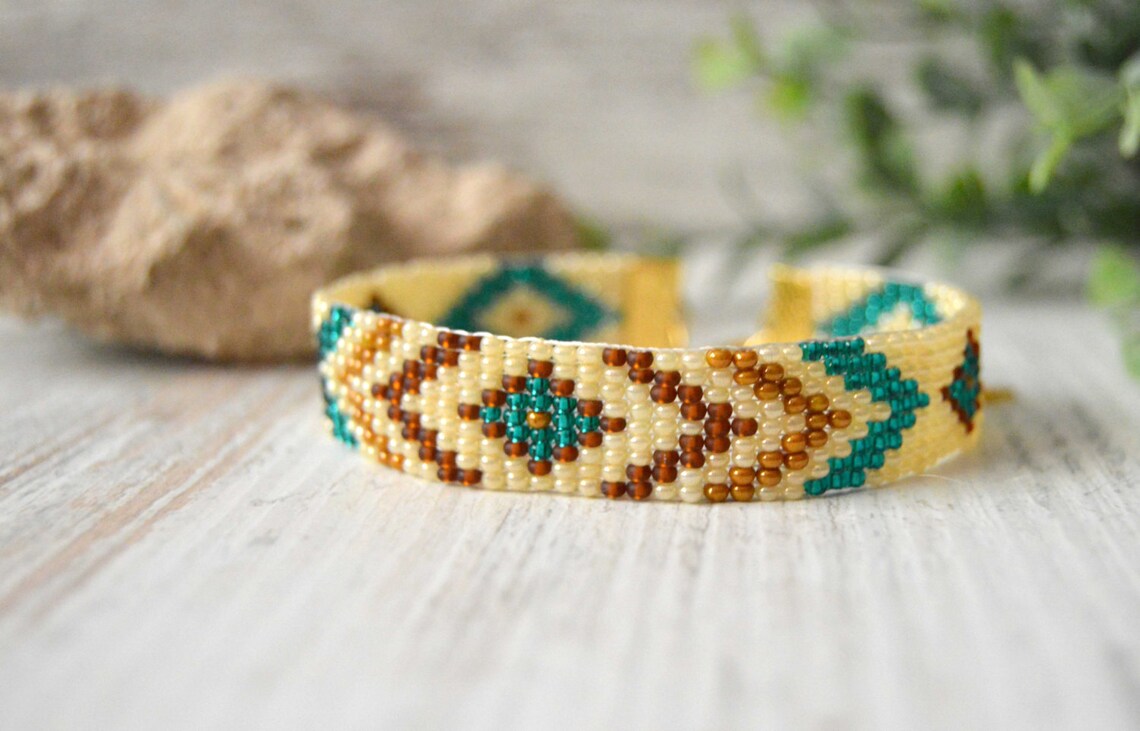 Bead Loom Bracelet Beaded Bracelet | Etsy